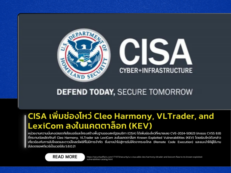 CISA adds vulnerabilities in Cleo Harmony, VLTrader, and LexiCom to its Known Exploited ...