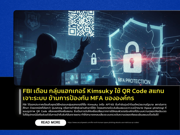 FBI เตือน กลุ่มแฮกเกอร์ Kimsuky ใช้ QR Code สแกนเจาะระบบ ข้ามการป้องกัน ...